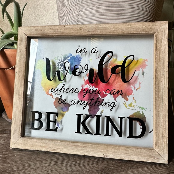 Wall Decor | Wooden Shadow Box Frame In A World Where You Can Be ...